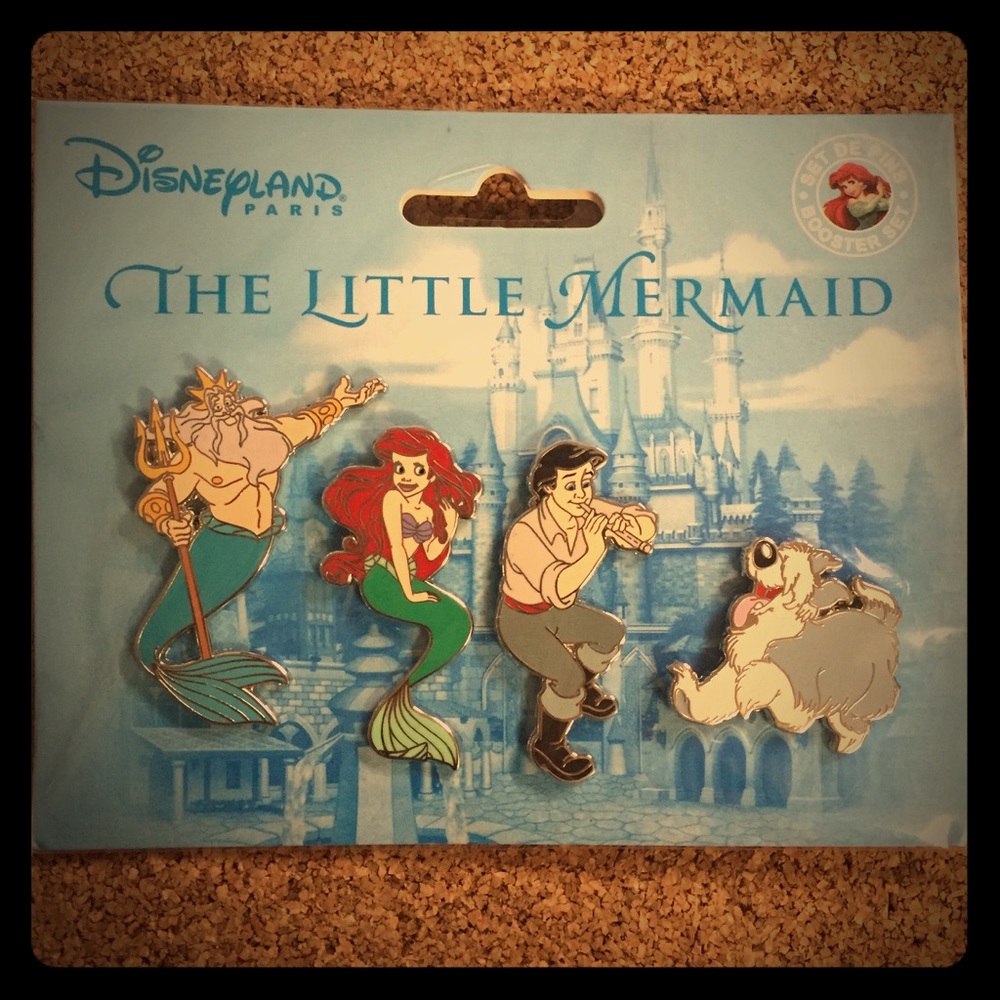 Disney Paris The Little Mermaid Pin Set - Gem